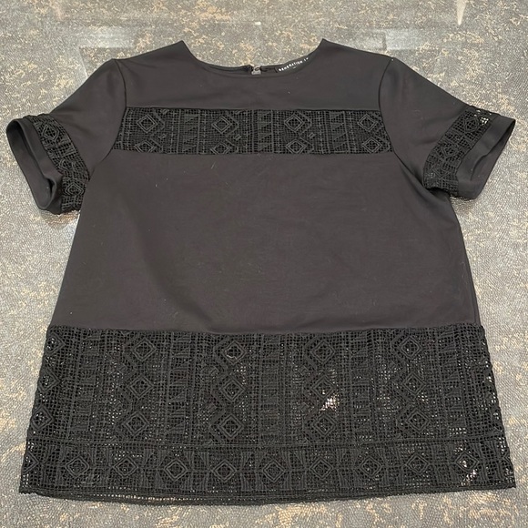 Generation Love | Tops | Generation Love Black Lace Tee | Poshmark